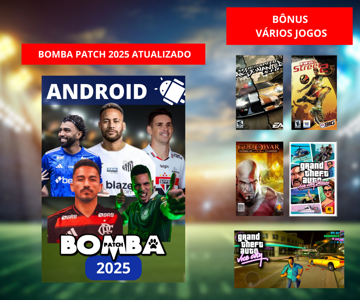 Bomba Patch 2025 + Pacote de Jogos - PG 01 – BOOM GAMES